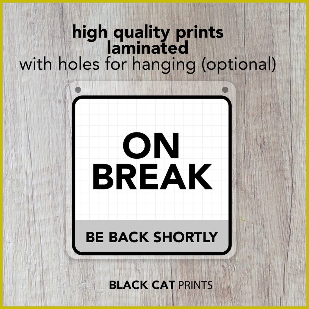 ⭐ Break Time / Waiting Time / Next Window Next Counter Signs ...