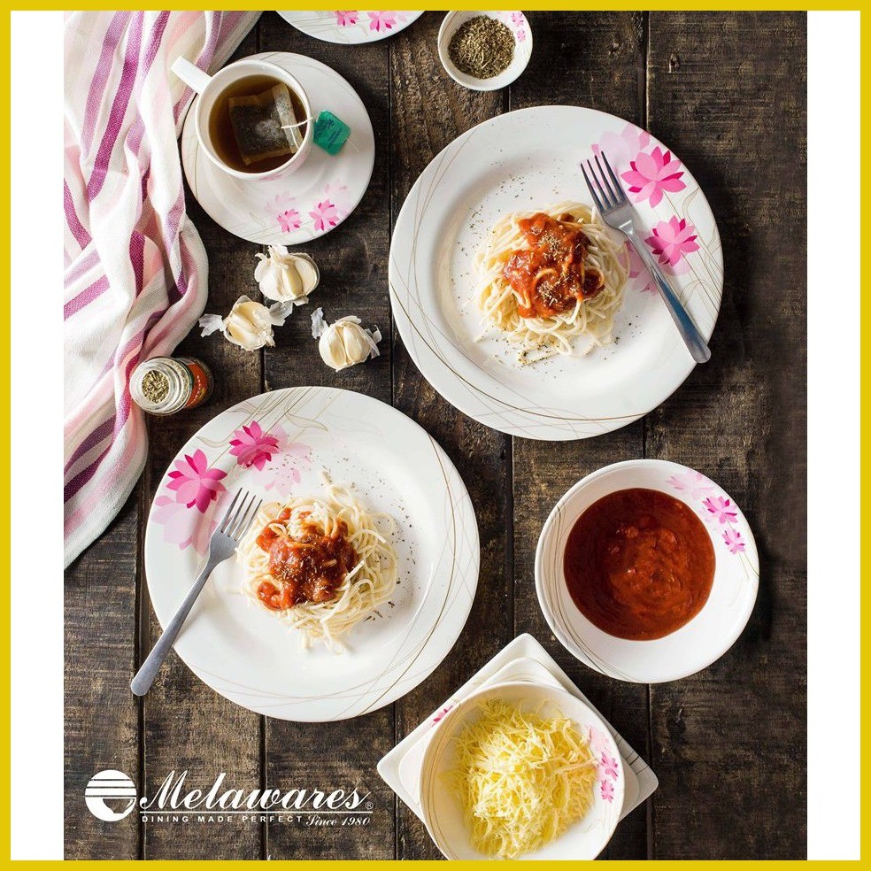 ๑ Melawares Pink Flora 6pc 9 inch Dinner Plate Set | Shopee Philippines