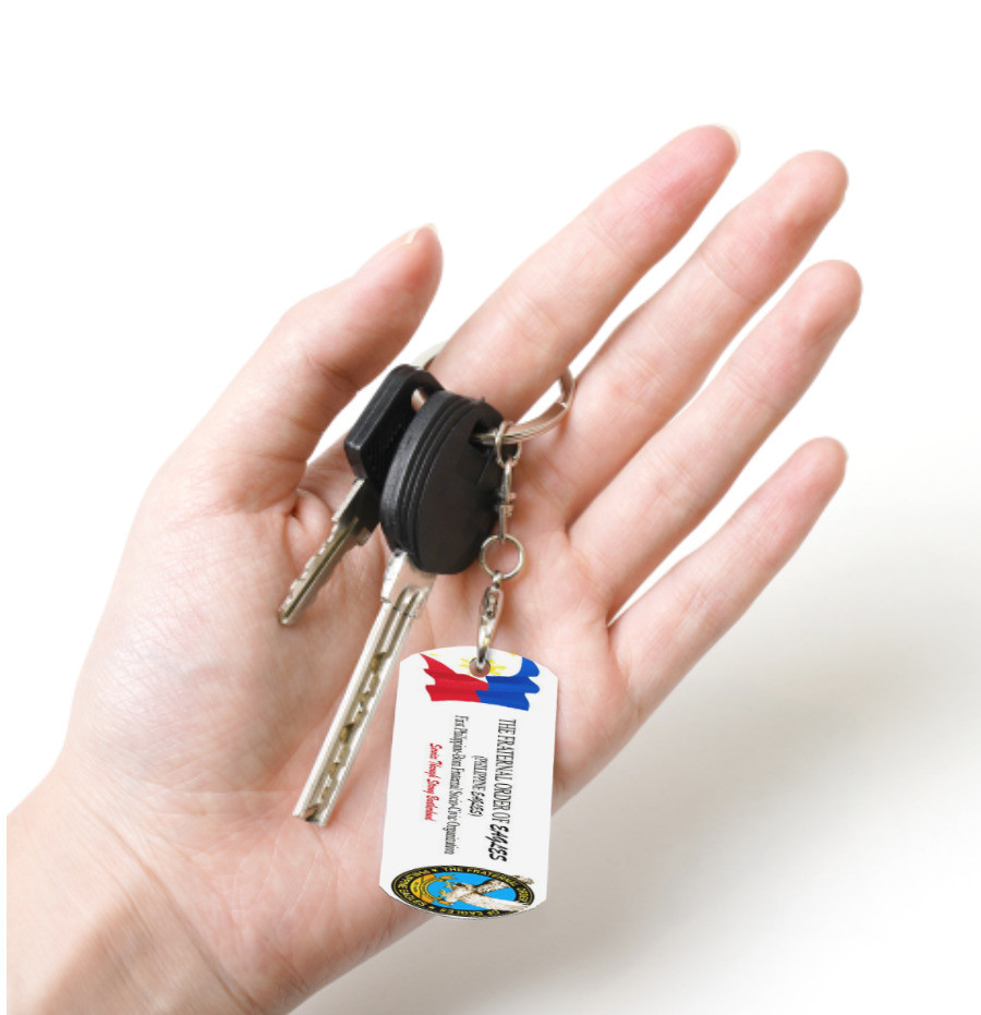 High - quality Keychain with Fraternal Flair, Incorporating Elements of The Fraternal Order of ...