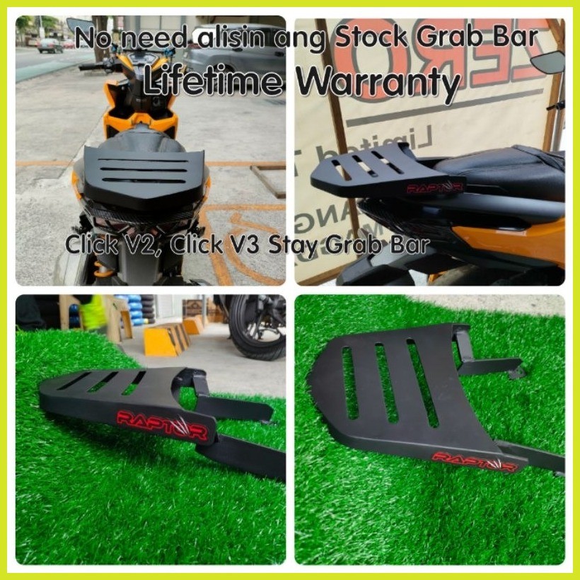 New Honda Click V1/V2/V3 Raptor Monorack Plated Bracket Stay Grab Bar ...