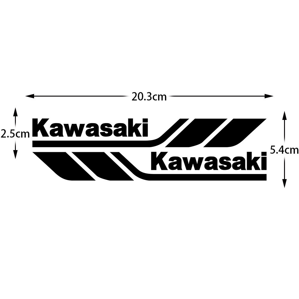 Kawasaki Logo Motorcycle Sticker Reflective Fairing Body Side Decals ...