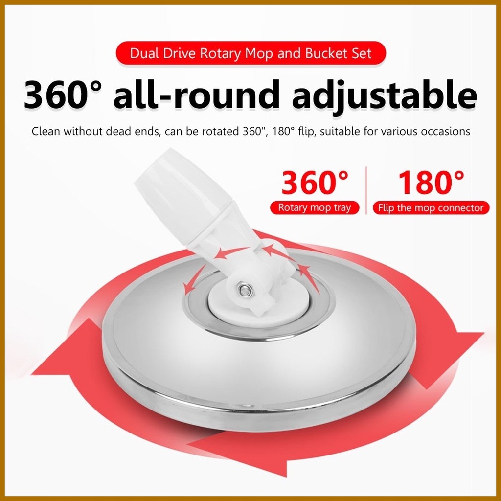 Oimiu 360 Mop With Spinner Rorating Map Squeezer Floor Cleaning Heavy ...