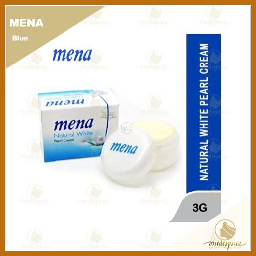 Mena (Blue) Natural White Pearl Cream 3g | Shopee Philippines