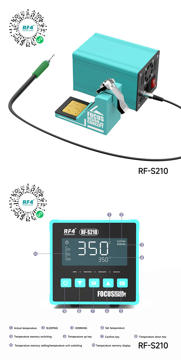 NEW RF4 RF-S210 Smart Soldering Iron BGA PCB SMD Handle Soldering ...