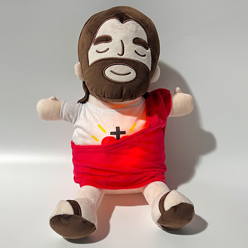 38CM Breath Jesus Soothes Plush Toy for Kids Soft Soothing Jesus ...