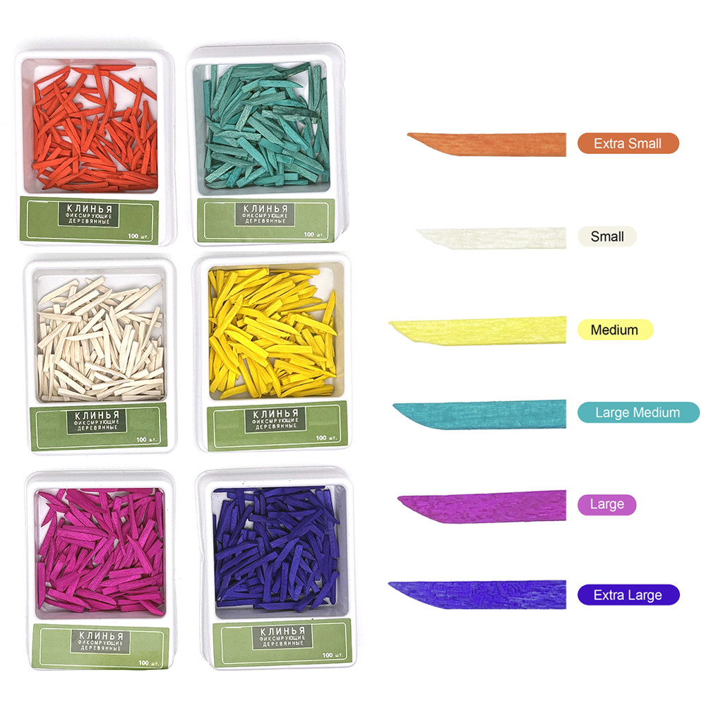 100pcs Dental Wooden Wedges Interdental Contoured Dental Wedges ...