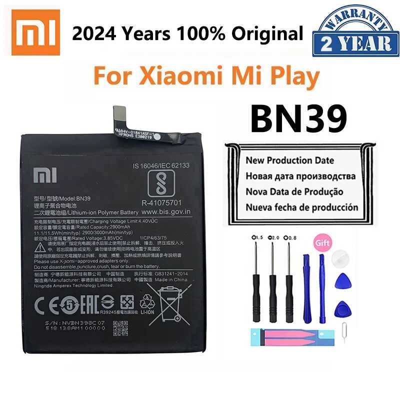 100% Original Battery Bn39 Mobile For Xiaomi Miplay Mi Play 3000Mah ...