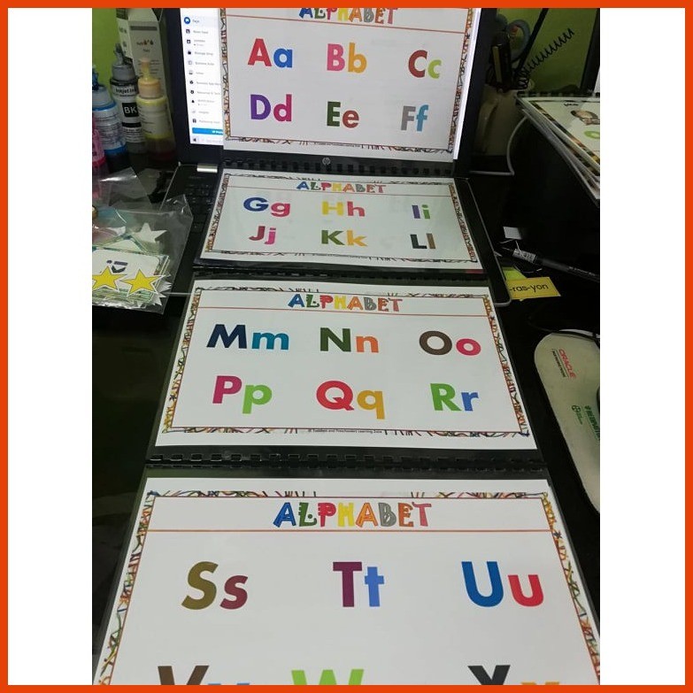 ♂ ABAKADA | ENGLISH ALPHABET| MODERN FILIPINO ALPHABET | WALL CHART | 4 ...