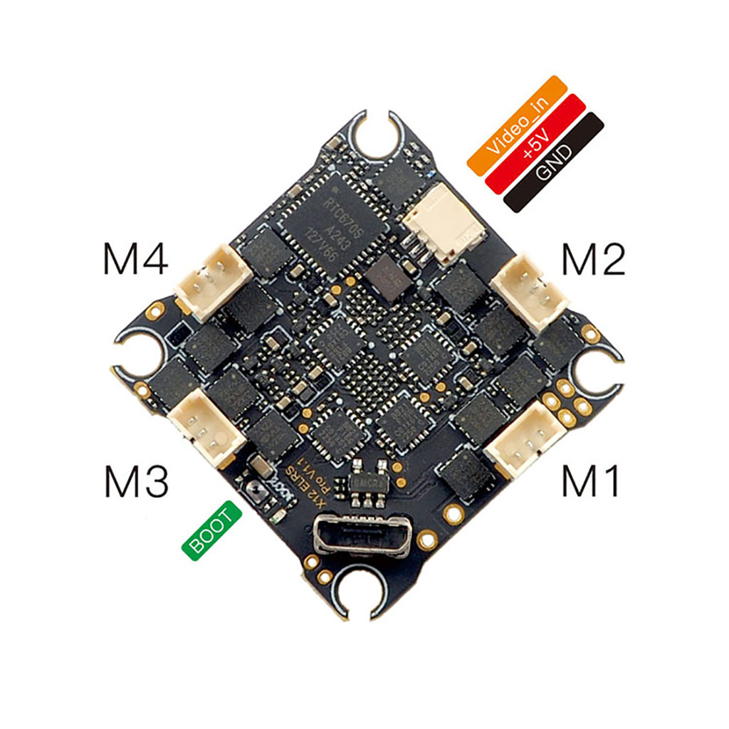 HappyModel X12 ELRS Pro V1.1 5in1 AIO Flight Controller Built-in 2.4G ELRS OPENVTX 400mW 1-2S ...