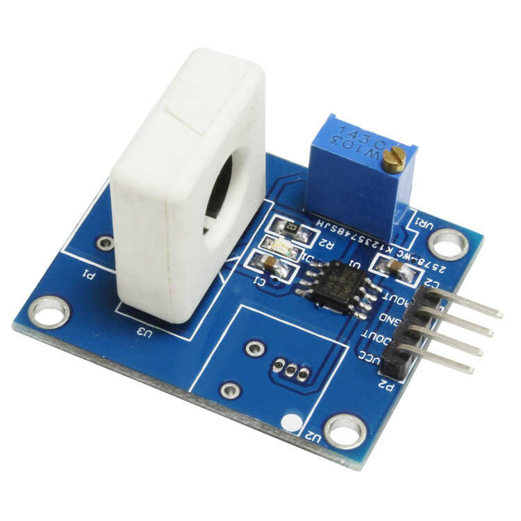 WCS1800 Hall current sensor detects 35A short circuit/overcurrent ...