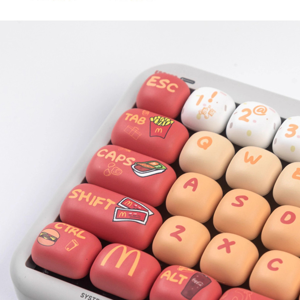 PBT Keycap MOG McDonald's Burger Keycap Round Magnetic Axis Keyboard ...