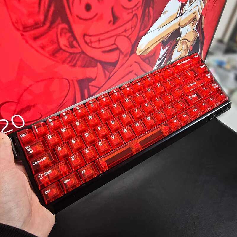 Ace68 Red Transparent Keycap Red Transparent 64 Series Original Factory ...