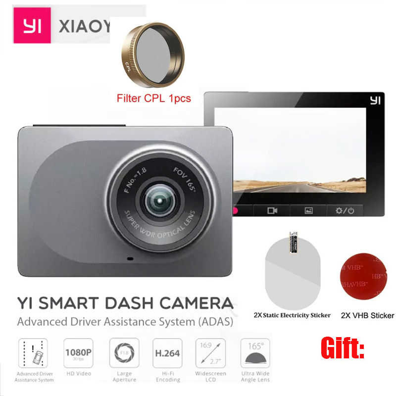 Yi Smart Dash Cam Camera With ADAS 2.7 Screen Full HD 1080P 60Fps 165 ...