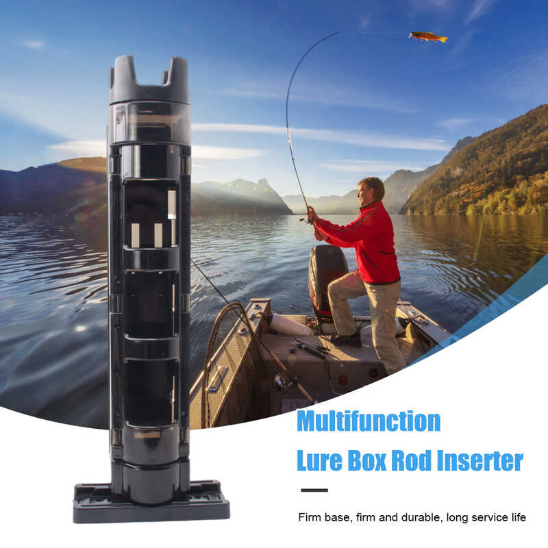 Holder Barrel Detachable Fishing Box Rod Display Bracket Adjustable ...