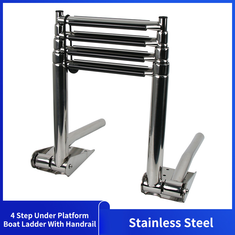 Stainless Steel 71 4 Step With Handrail Marine Under Platform Boat ...