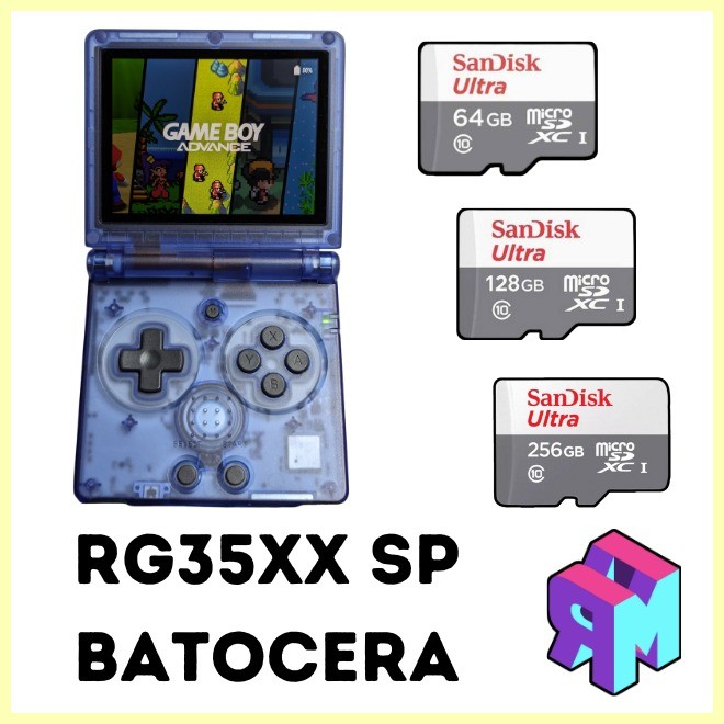 ∈ ☼ Batocera Lite OS Memory Card RG35XXSP. Sandisk Original. Anbernic ...