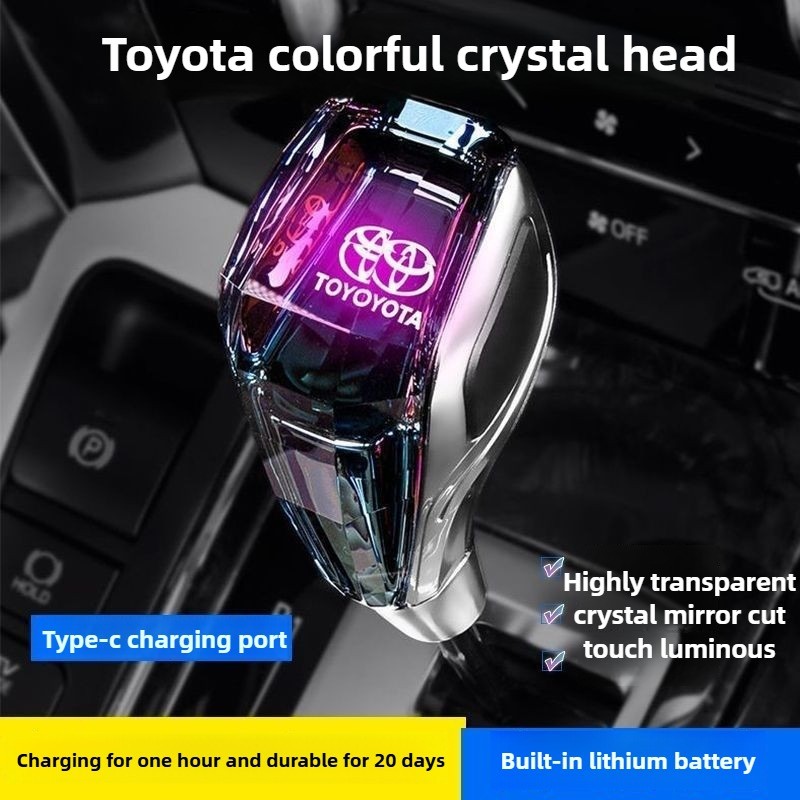 Toyota Crystal Gear Shift Knob Crystal With Led Light Corolla RAV4 Vios ...