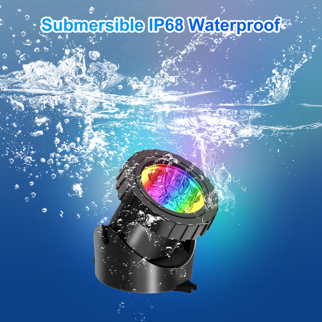 LED IP68 Waterproof LED Underwater Light Bluetooth APP Remote Control ...