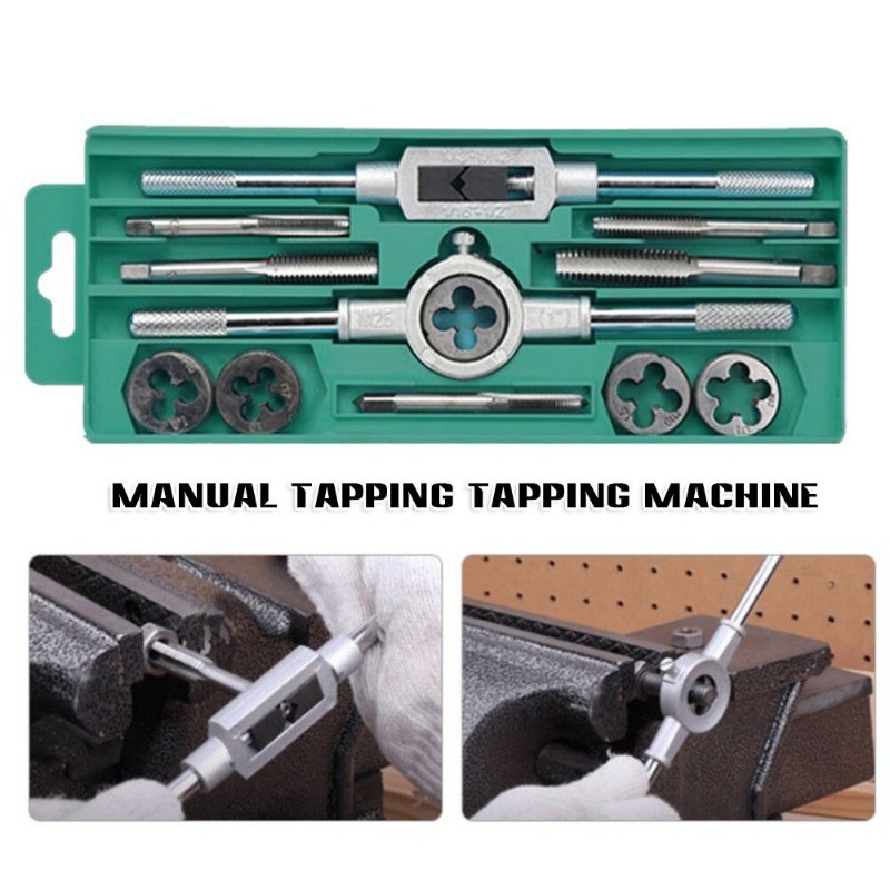 12PCS/20PCS Adjustable Tap and Die Set Hand Tap Wrench Threader Metric Threading Tool Set ...