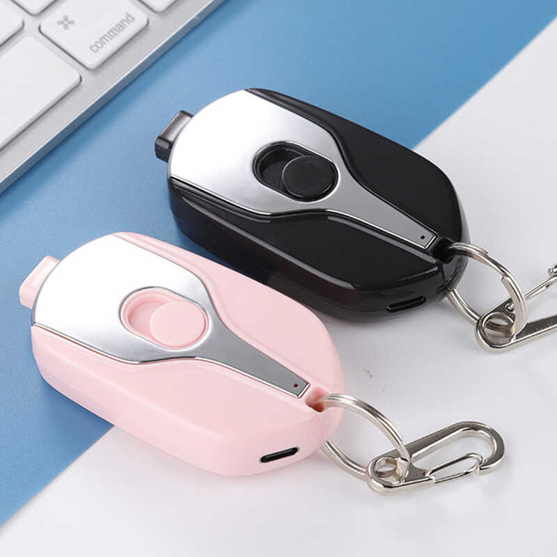 Charger Portable Mini Type-C/Ios Keychain Power Bank Emergency Mobile ...