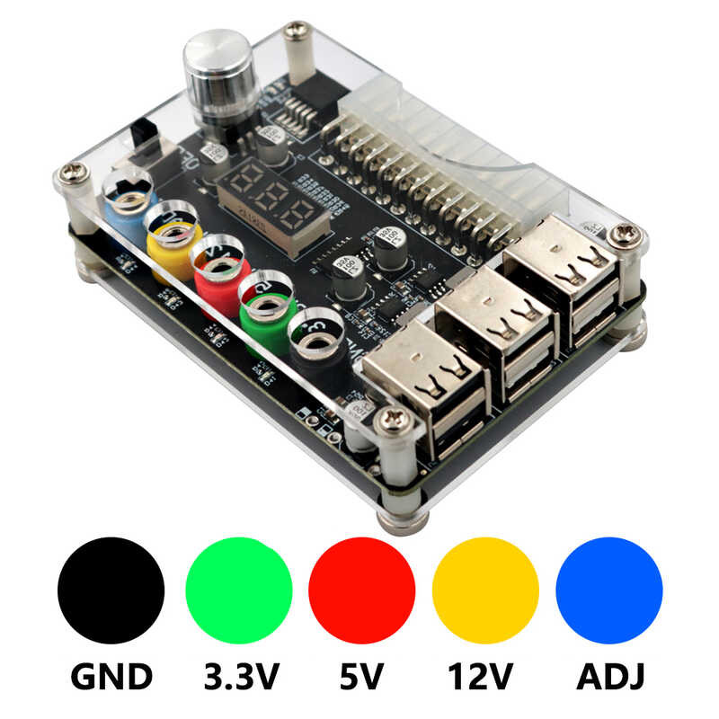 ATX 24Pins ply Module Breakout Board Adapter Power Connector with ...