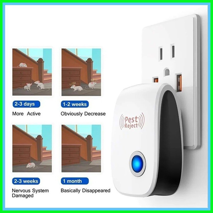 TV144 Pest Reject Pro Ultrasonic Repeller Home Bed Bug Mites Spider ...