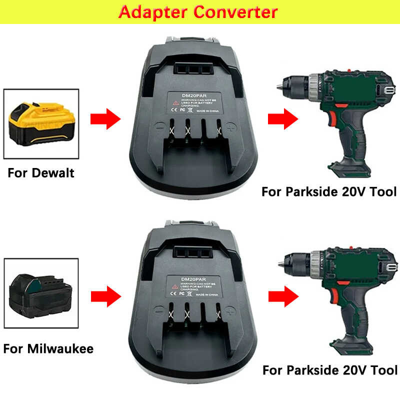 18V Milwaukee Li-Ion Convert Para Sa Parkside 20V Li-Ion Battery Tools ...