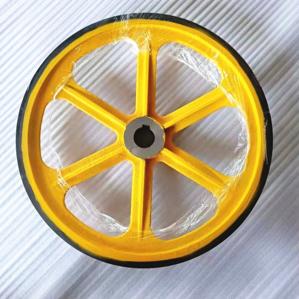 Elevator escalator handrail friction belt wheel drive friction wheel ...