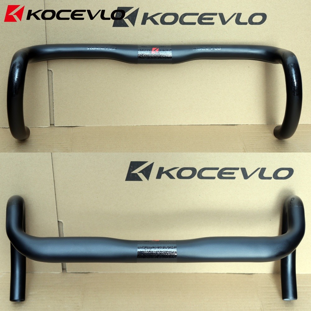 KOCEVLO Carbon Fiber Road Handlebar 400/420/440mm Bent Bar Black Matte ...