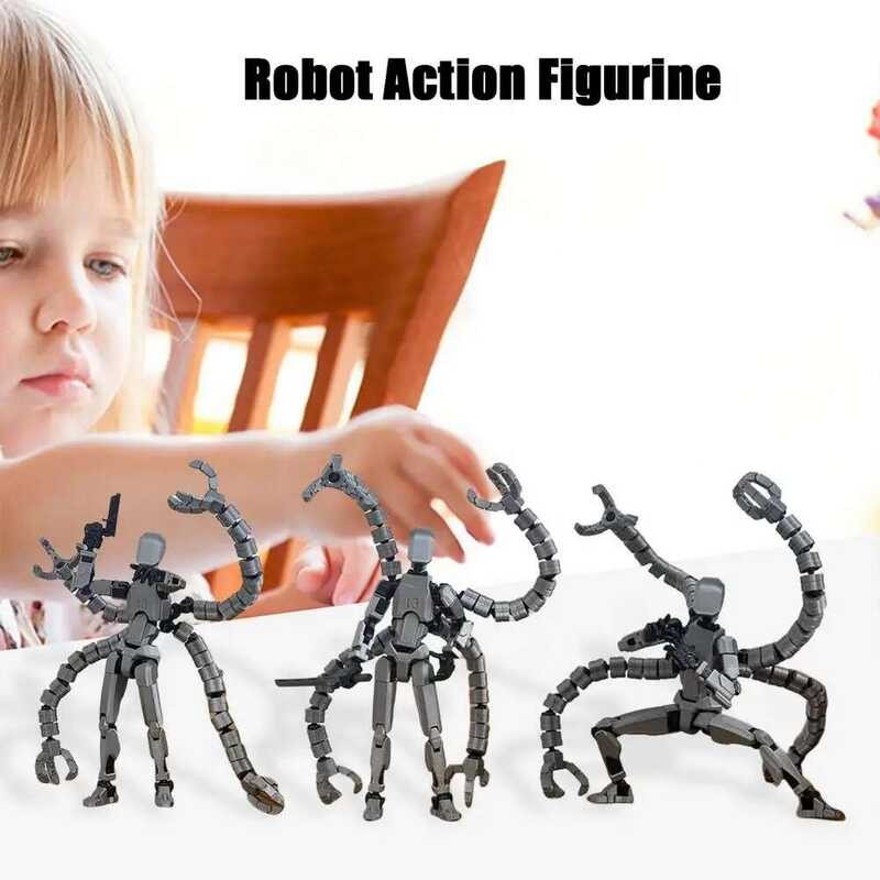 Action Robot Figure With Long Tentacles Accessory Movable Joints 3D ...