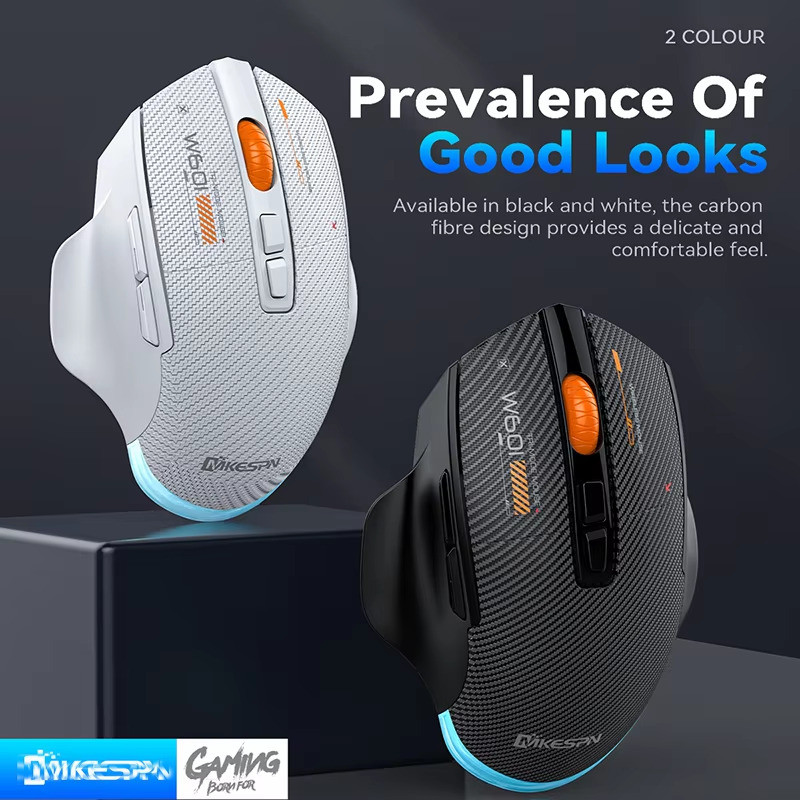 BOW Tri-Mode Wireless Mouse Ergonomic Rechargeable Mouse 12800 DPI 7 ...