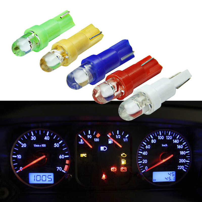 10PCS Car Interior T5 LED 1SMD Dashboard Wedge Car Light t5 Bulb Lamp ...
