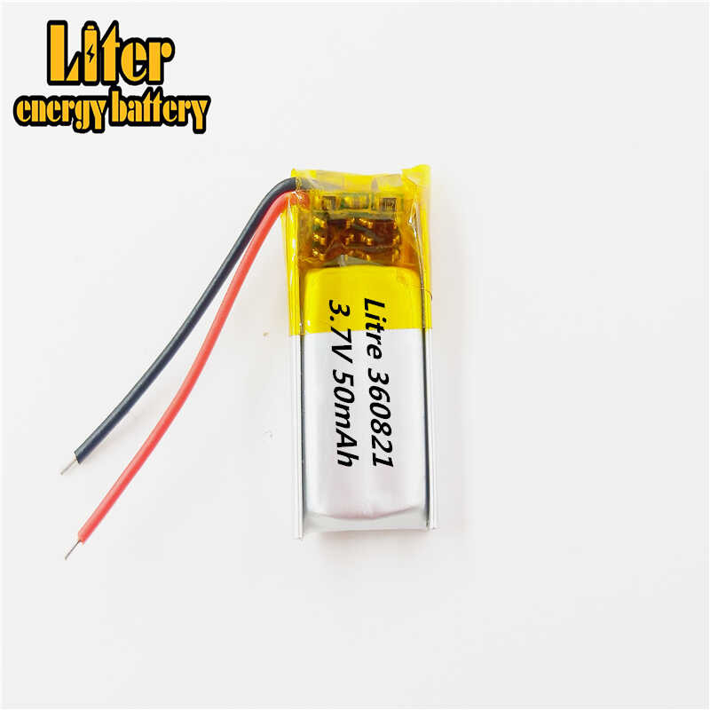 A5 50Mah 3 3.7V 360821 Lithium Polymer Li-Po Li Ion Rechargeable Battery Cells For Mp3 Mp4 Mp5 ...