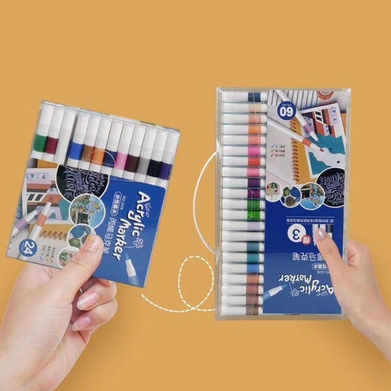 12/60/80 Colors Acrylic Marker Pen Coloring Pen Highlight Acrylic ...