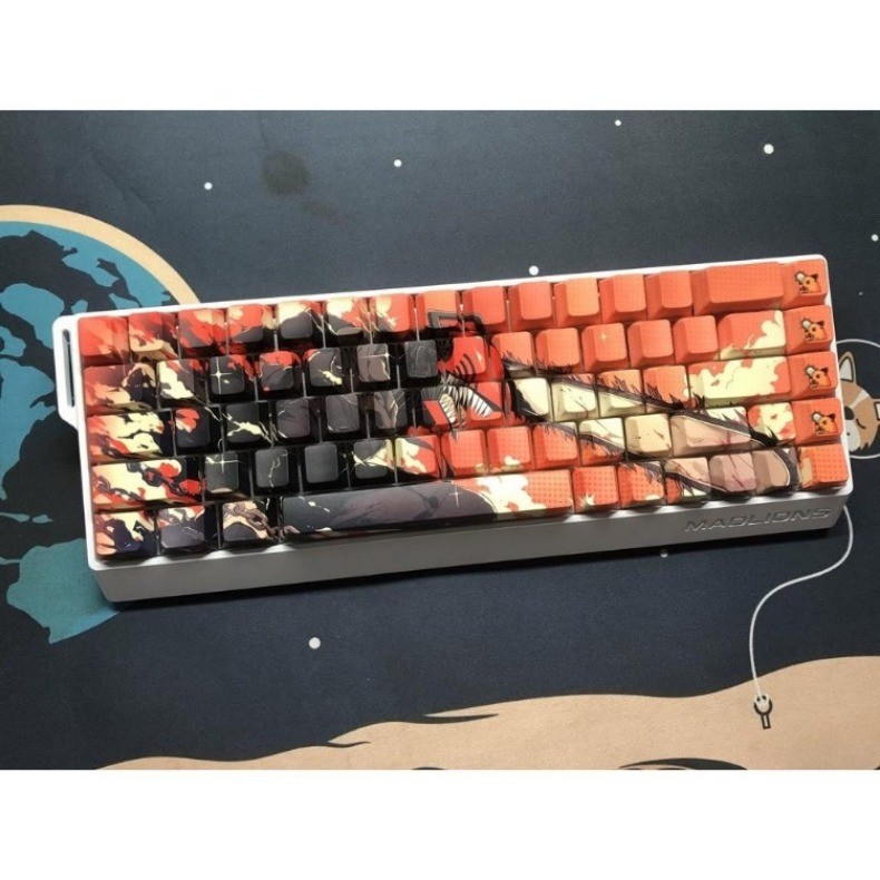 Chainsaw Man Keycap Cherry Profile 70/105/118 Keys PBT Five-sided Dye ...