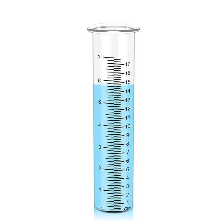 Rain Detachable Glass Gauge Replacement Tubes For Yard Garden Outdoor ...