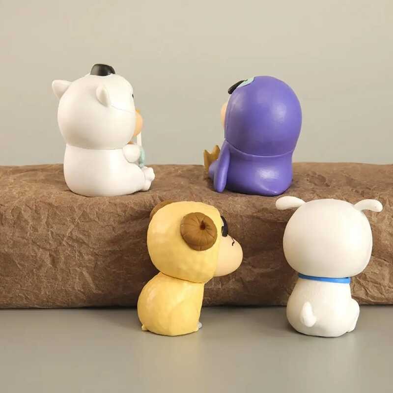 SK Bandai Crayon Shin-Chan Anime Figures Set Of 4 Fishing Puppy Kawaii ...