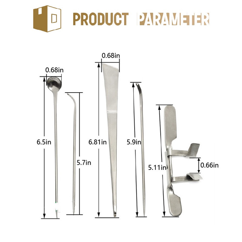 5PCS/Set Chicken Capon Kit Stainless Steel Caponizing Set Castration ...