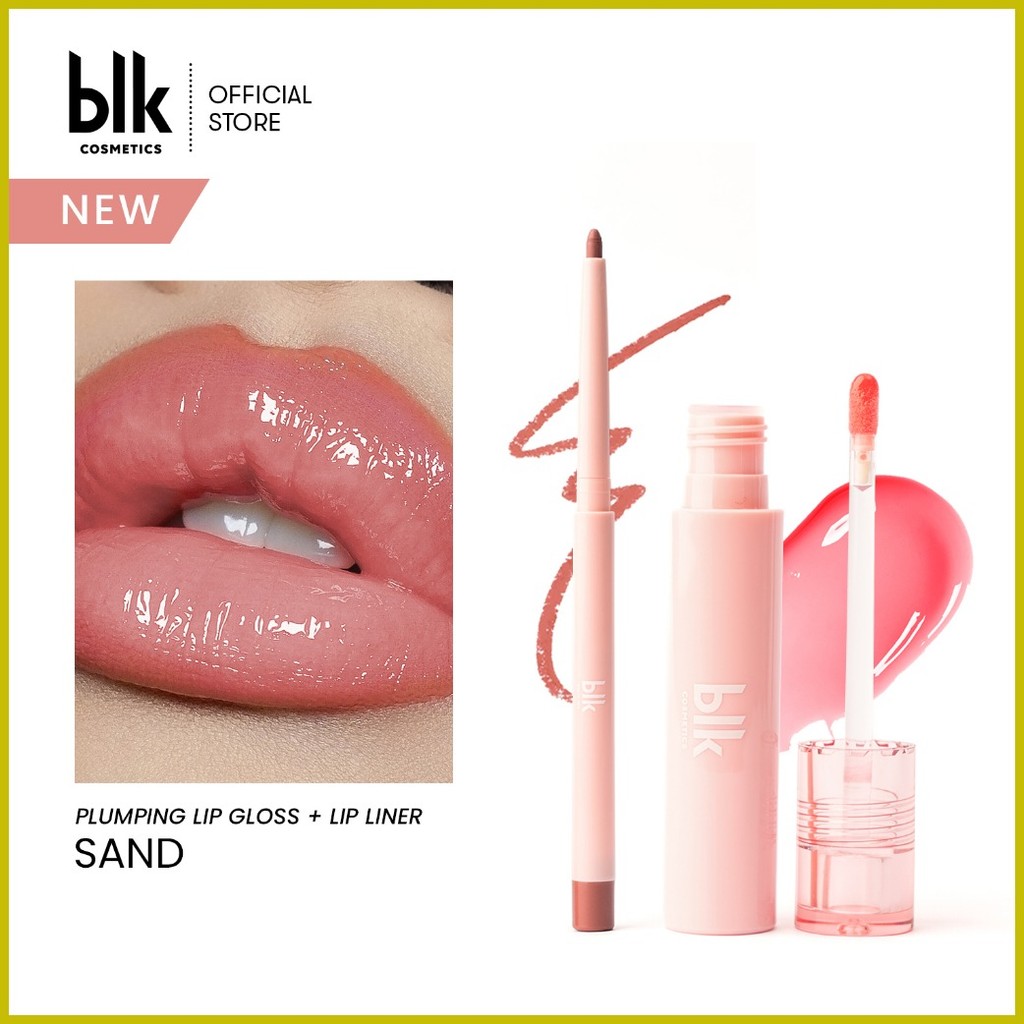 blk cosmetics fresh plumping lip gloss and lip liner set | Shopee ...
