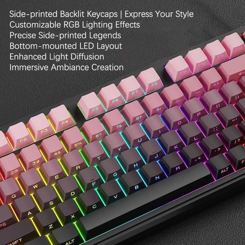 Zeus x Eweadn V102 RGB Mechanical Feel Keyboard 16M RGB Colors Silent ...