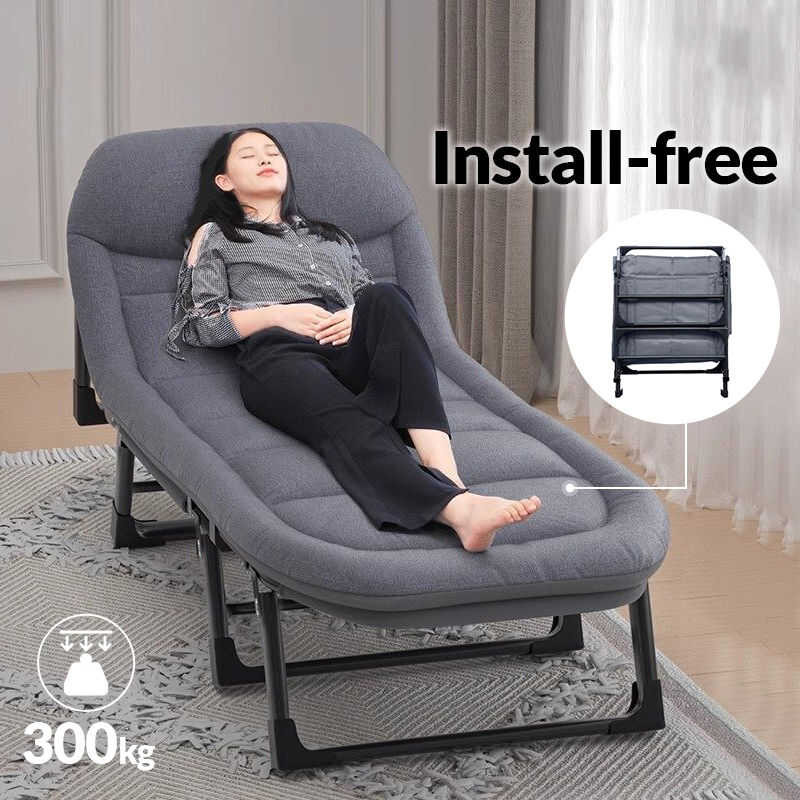 Folding Bed Portable Outdoor Adjustable Office Nap Chair Multi-Function ...