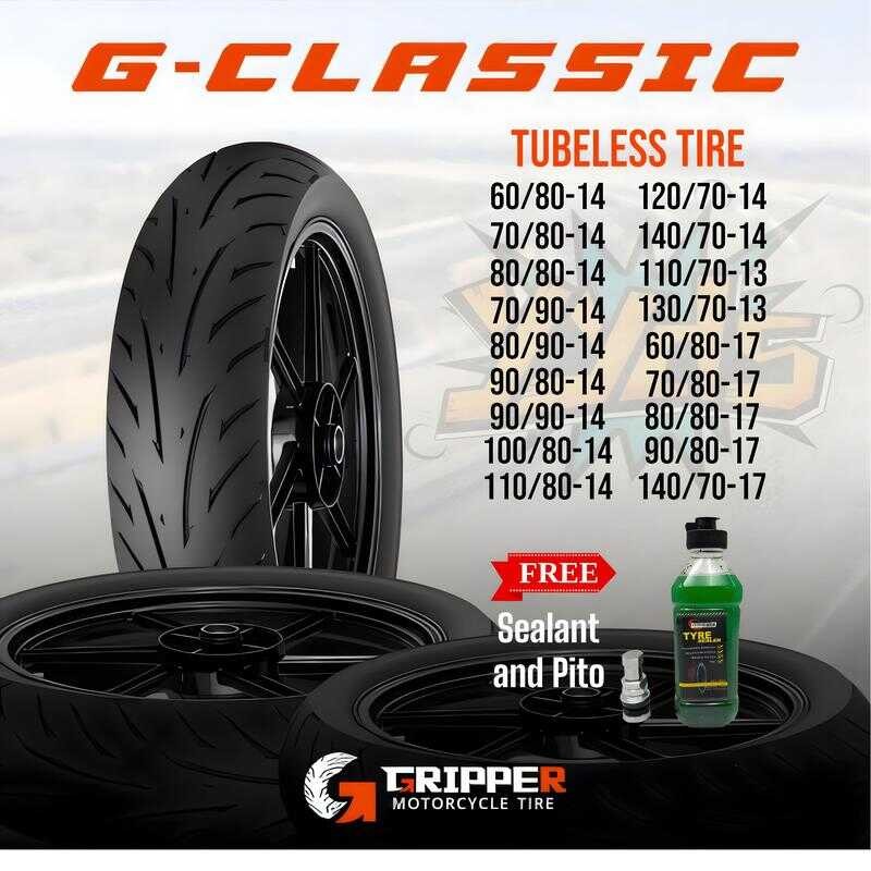 Gripper G-Classic Tire Original Tubeless Rim Size 13",14",17" With Free ...