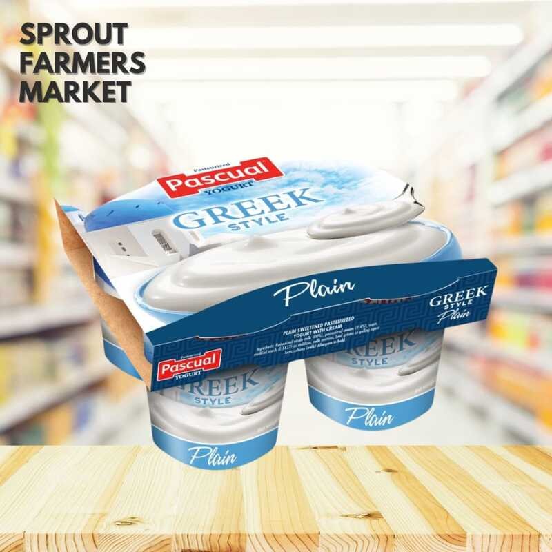 Pascual Yogurt Greek Style Plain 4Pcs | Shopee Philippines