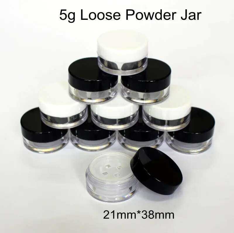 6Pcs/Pack Empty Loose Powder Compact With The Grid Sifter & Puff Jar ...