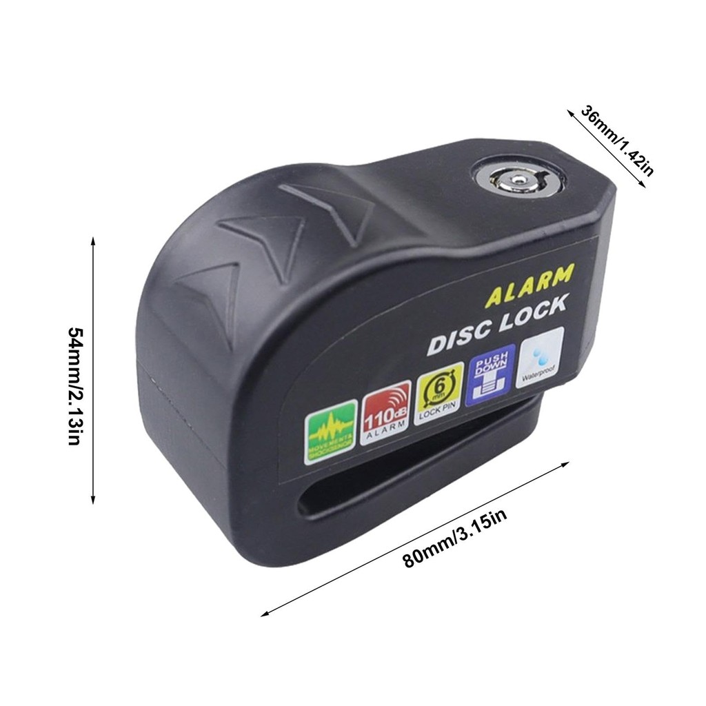 Motorcycle Alarm Lock Motorbike Anti-theft Lock Wheel Disc Brake ...