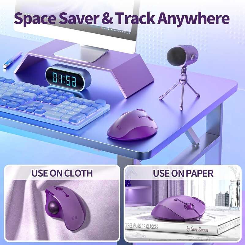 Seenda Bluetooth Wireless Trackball Ergonomic Rollerball Mice ...
