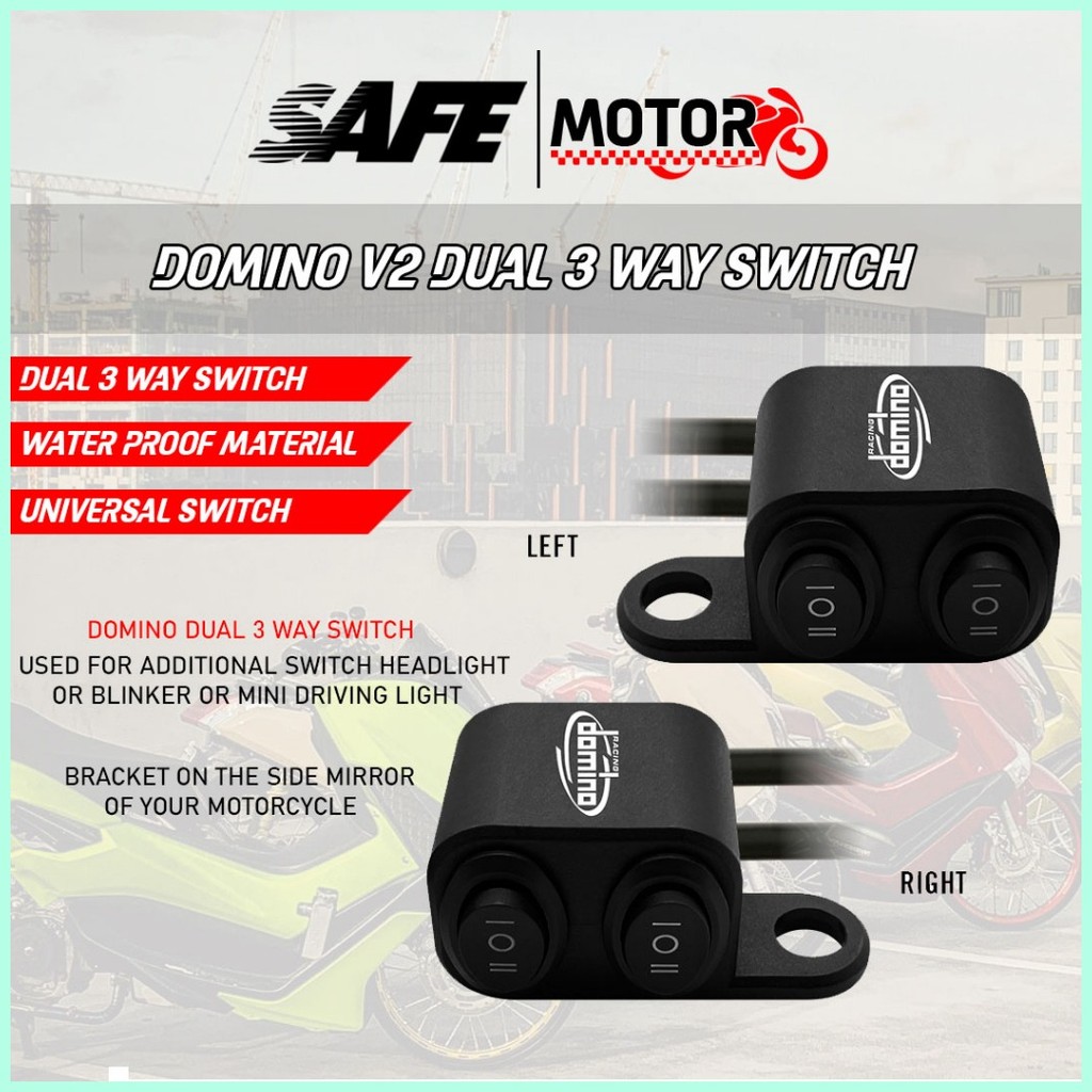 NEW Domino Dual 3-Way Switch v2 Universal Side Mirror Mount Plug & Play ...