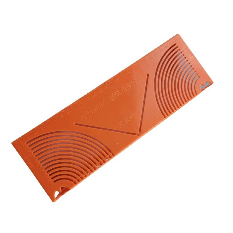 Square Tube Folding Round Ruler Steel 90 Degree Arc Angle Line Drawing ...