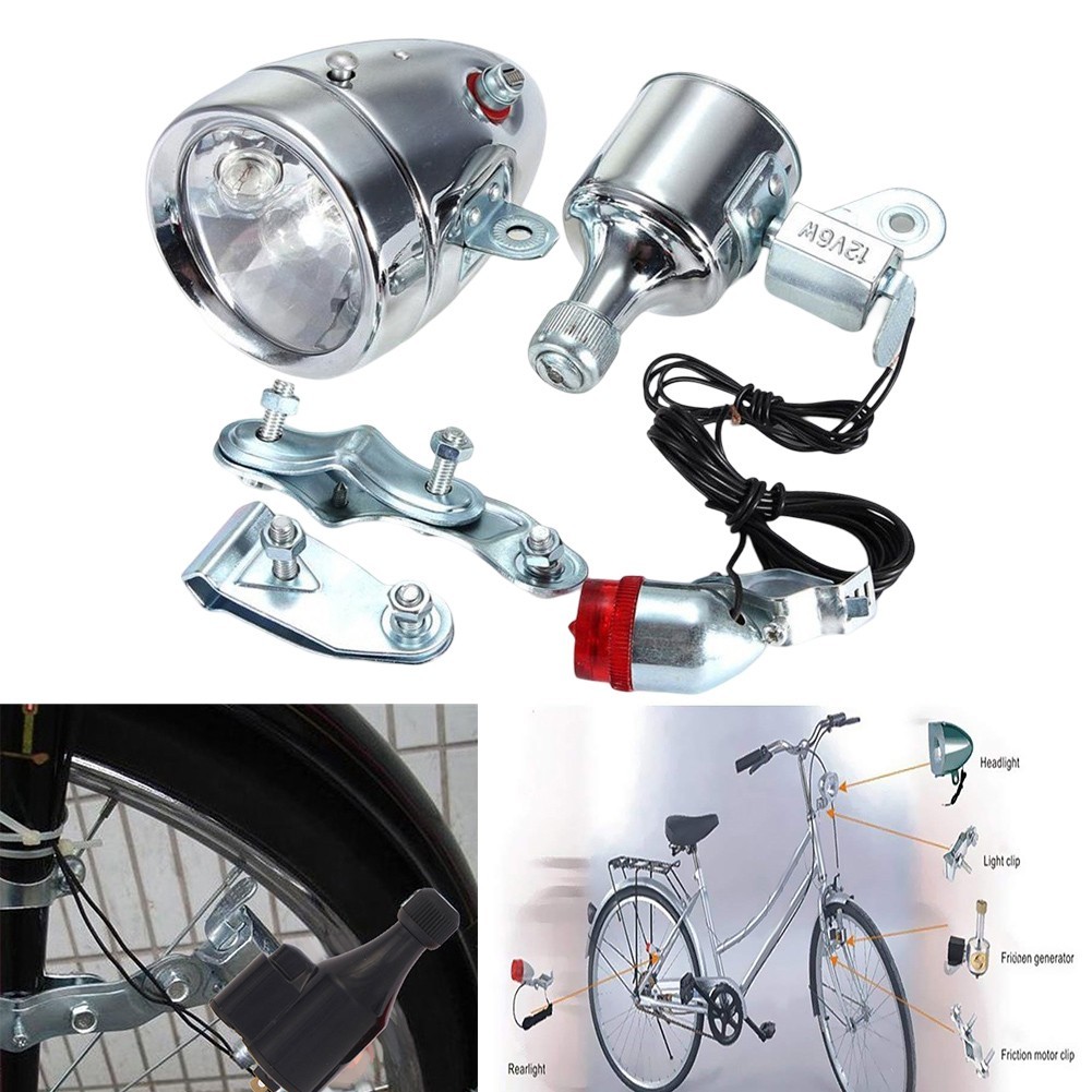 TBTOPONE ️Bicycle Generator AC12V 6W Bike Front Light Tail Light Bike ...