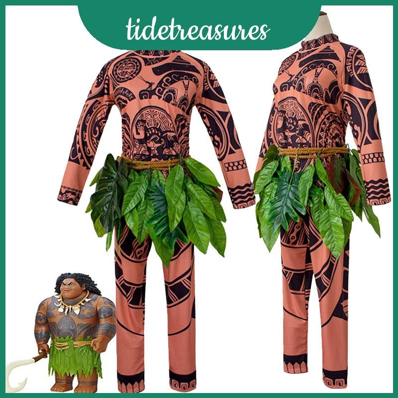 Maui Moana Eye-catching Full Body Tattoo Costume With Exquisite And ...